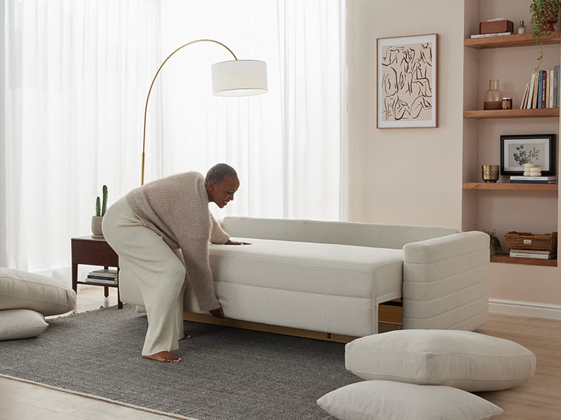 How to Set Up a Convertible Sofa Bed with Storage | Ecosa Blog